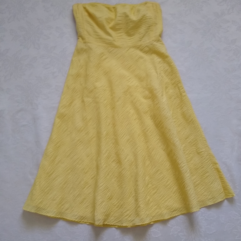 Rare Findj Crew Yellow Bustier Corset Flare - Gem